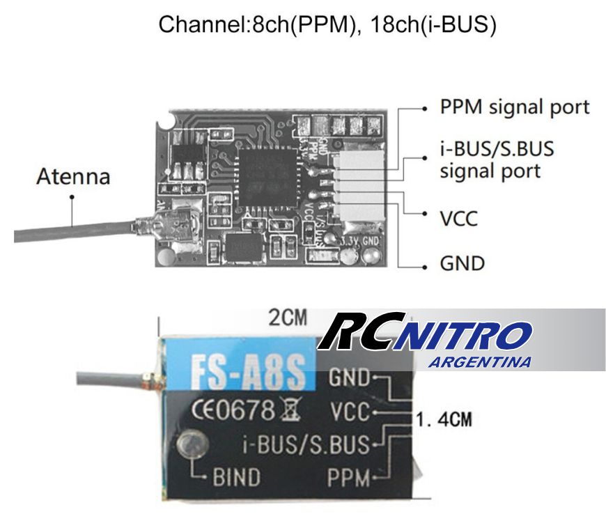 FlySky FS-i6X + FS-A8S - RC Nitro Argentina