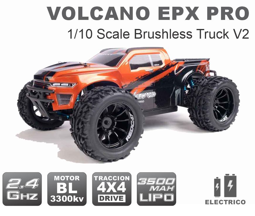 Monster Volcano EPX PRO (Roja) - RC Nitro Argentina